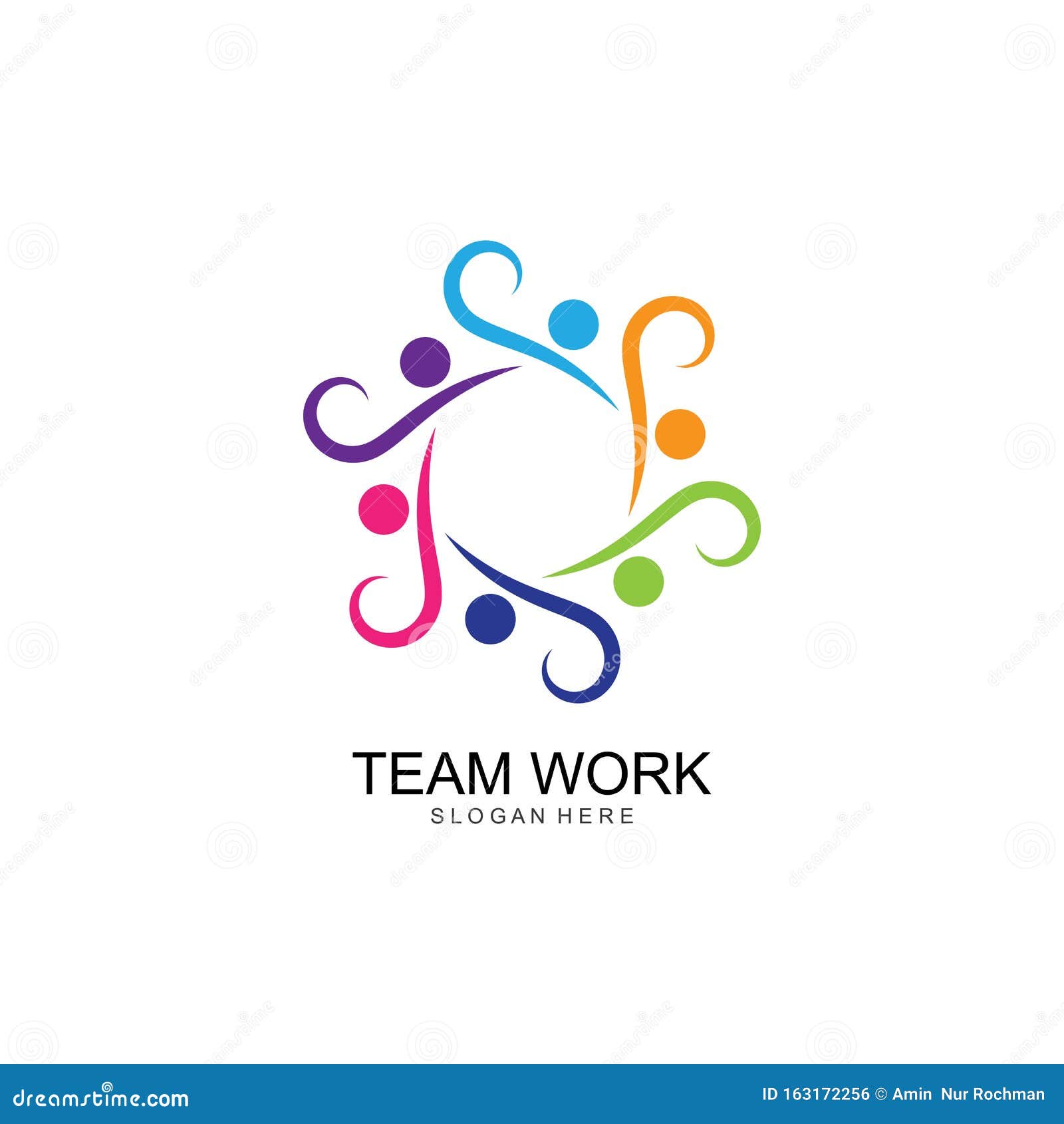 Team Work Logo Design. Together. Modern Social Network Team Logo Design ...