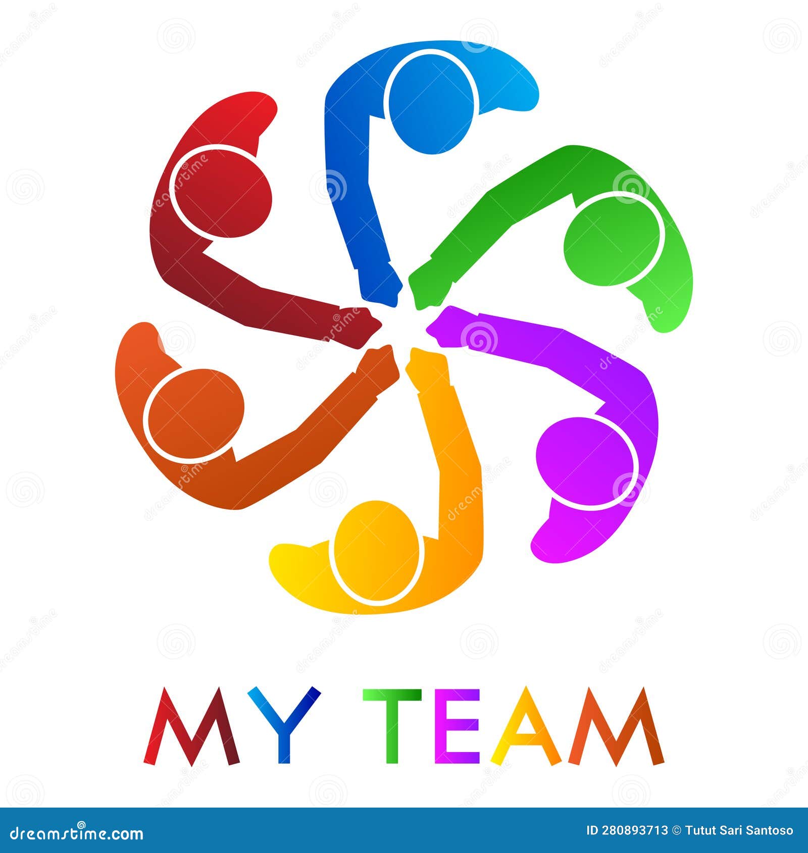 Team work logo template stock vector. Illustration of teamwork - 280893713