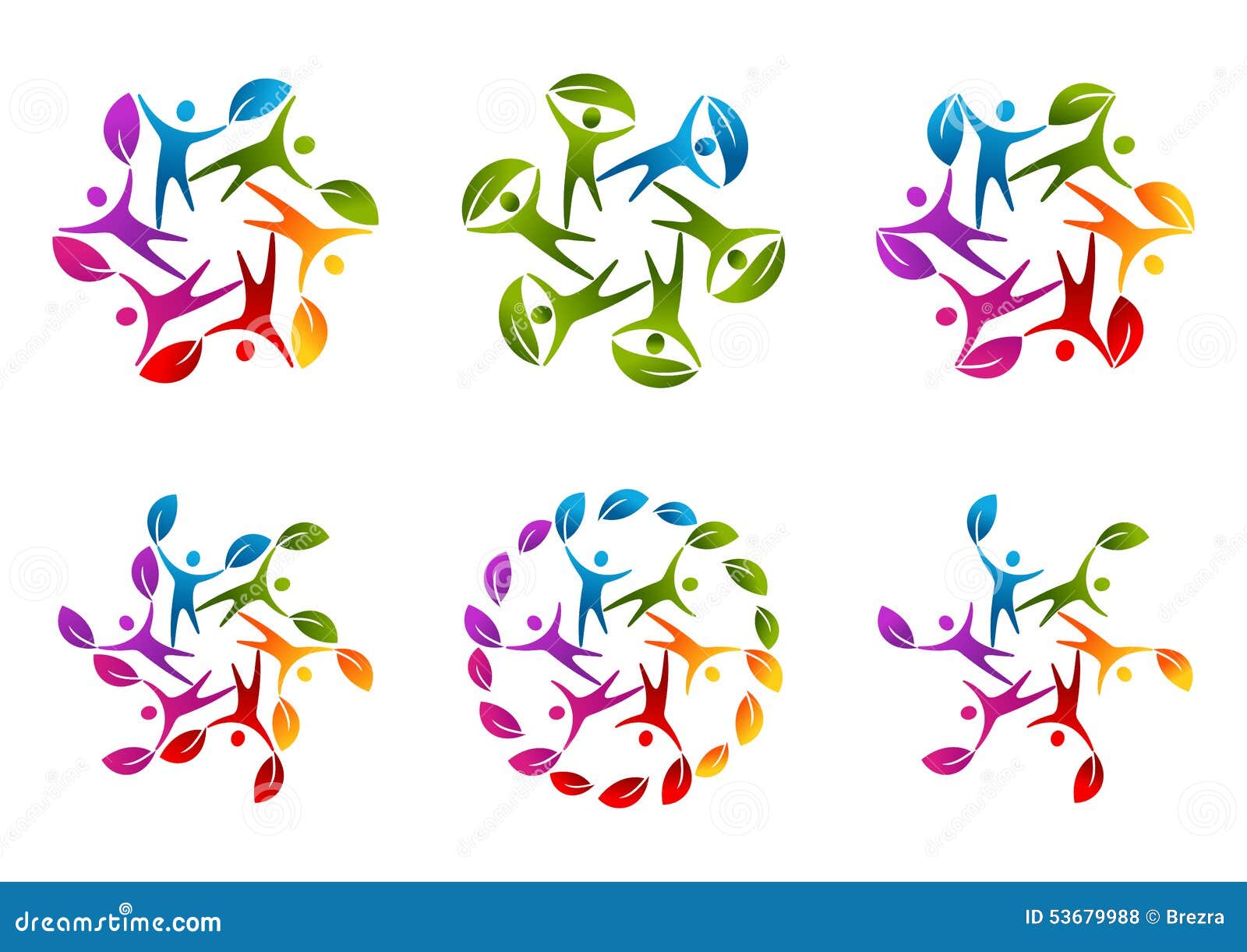Team work natural logo stock vector. Illustration of graphic - 53679988