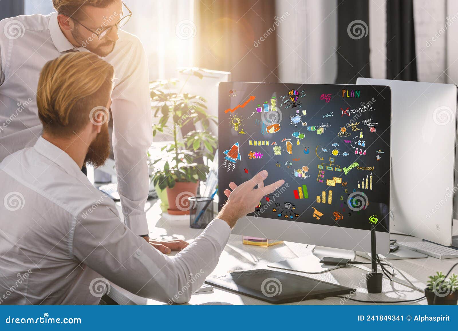 Team Work on a New Business Creative Project for a Startup Stock Image ...