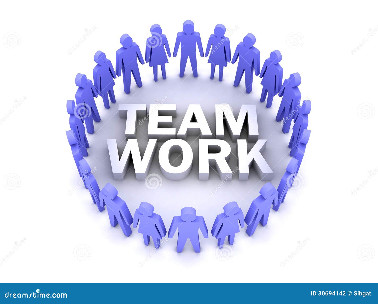 Team work. People circle stock illustration. Illustration of isolated ...