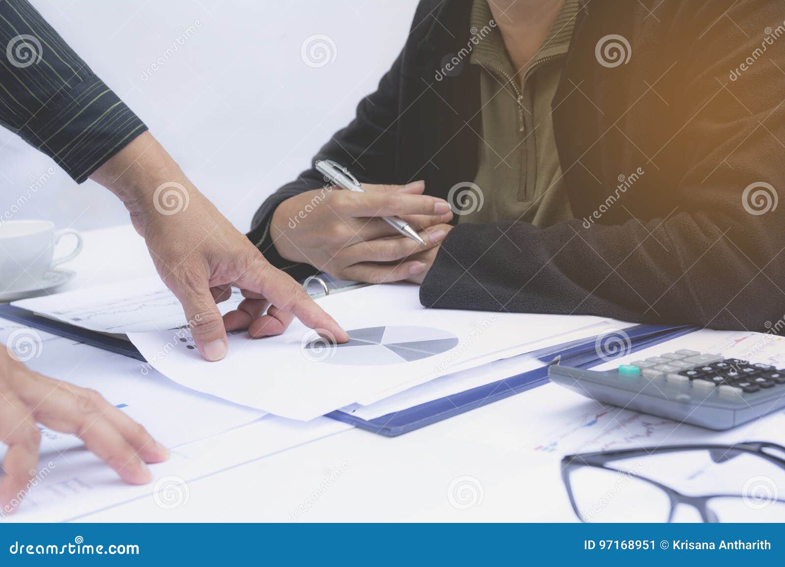 Team Work Process. Businessman Crew Working the Project Stock Image ...