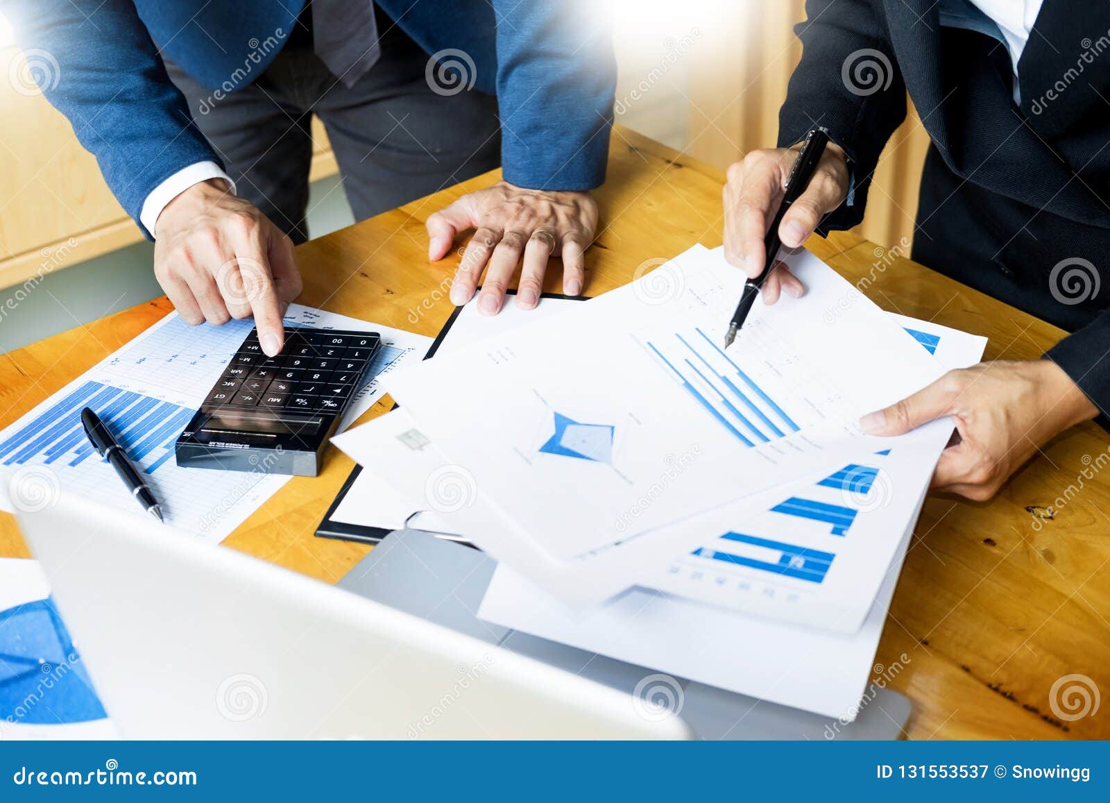 Team Work Process. Young Business Managers Crew Working with Startup ...