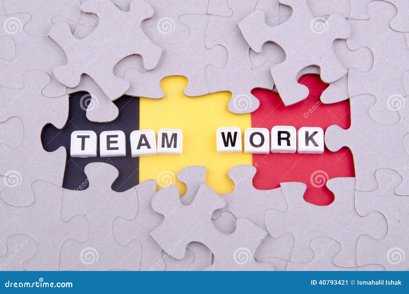 Team work on puzzle stock image. Image of help, connection - 40793421