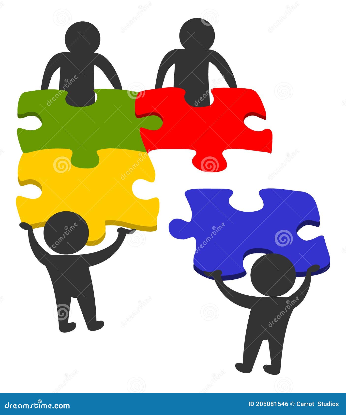 Team Work Puzzle Icon Stock Illustration Stock Vector - Illustration of ...