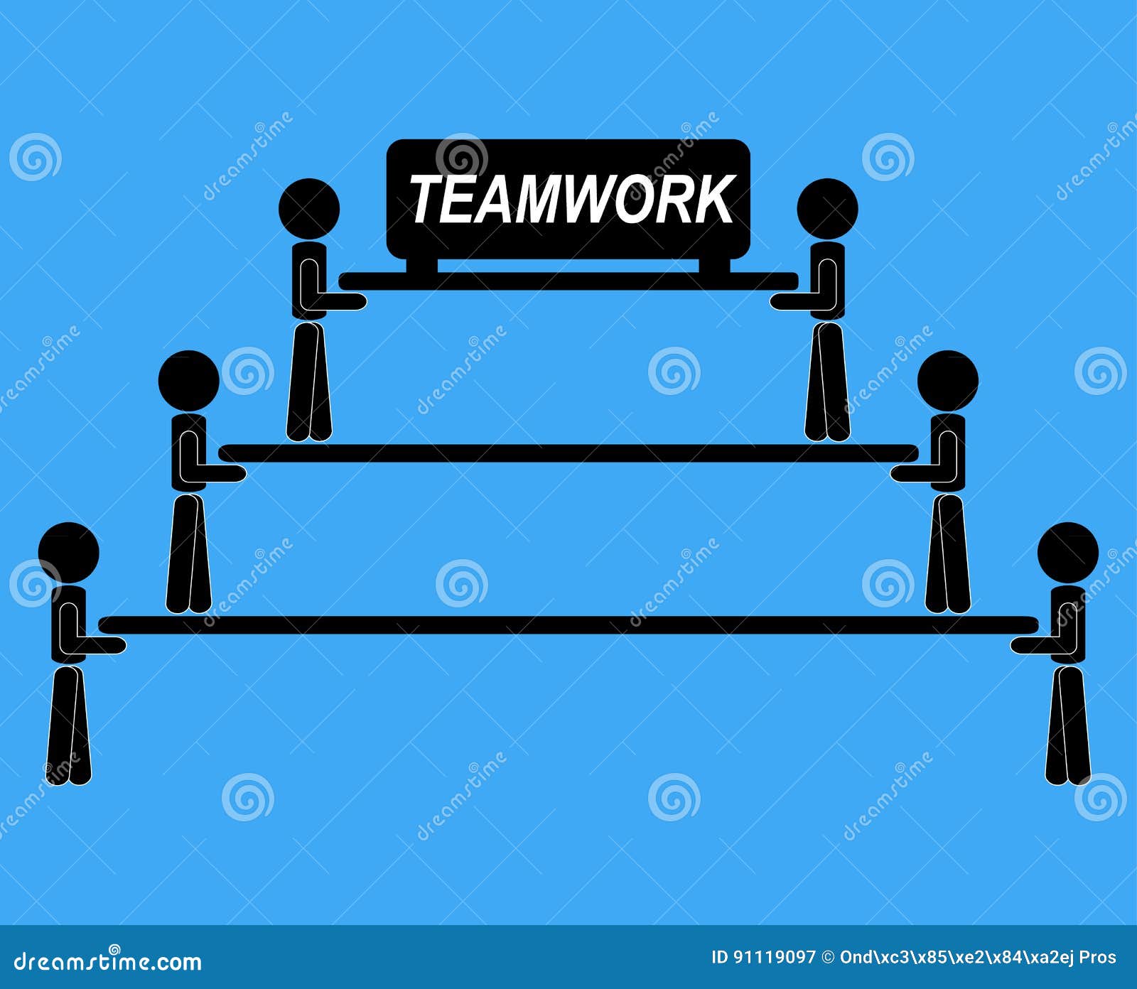 Team Work Together Illustration Vector Idea Communication Stock Vector ...