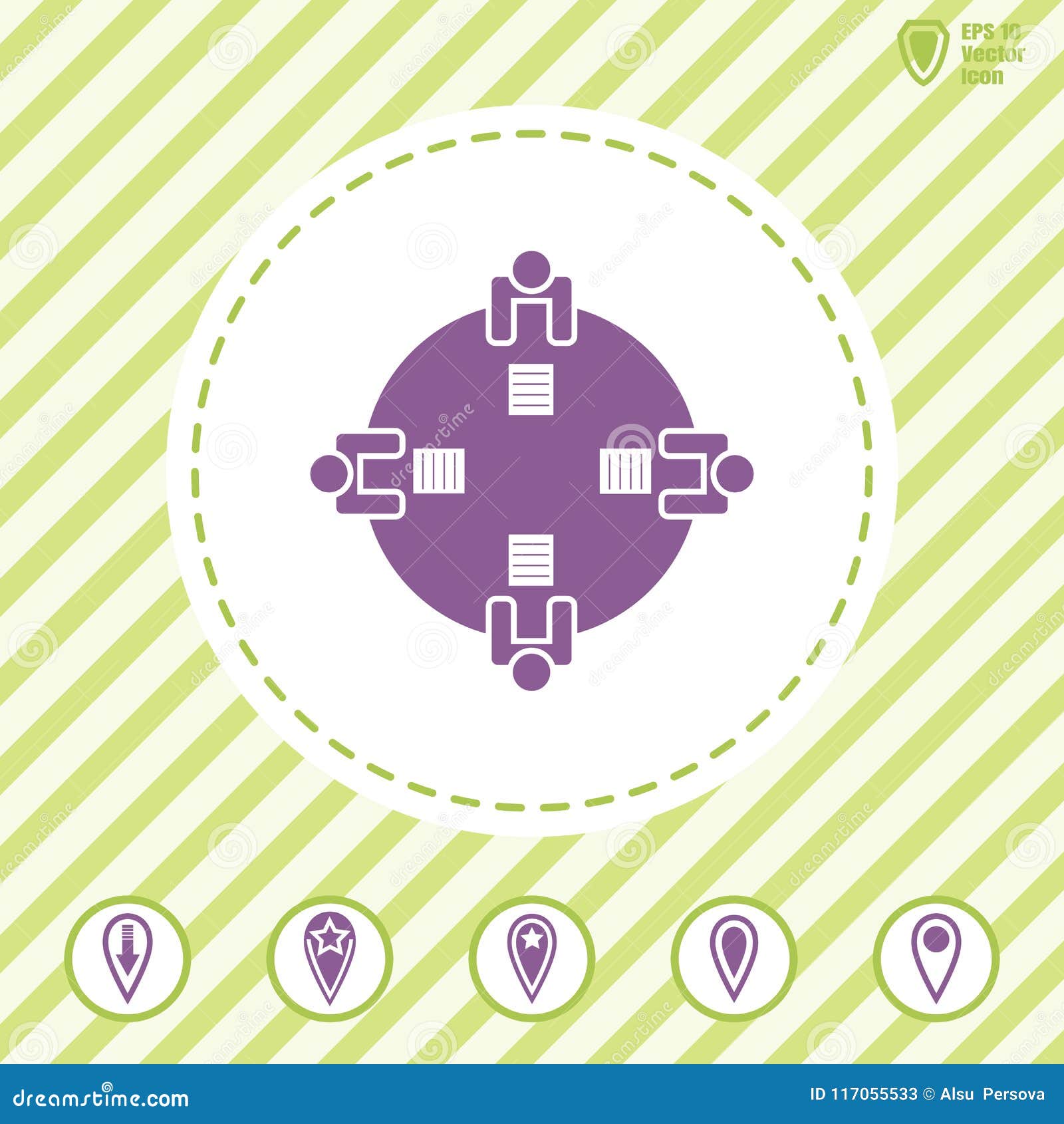 Team work vector icon stock vector. Illustration of partnership - 117055533