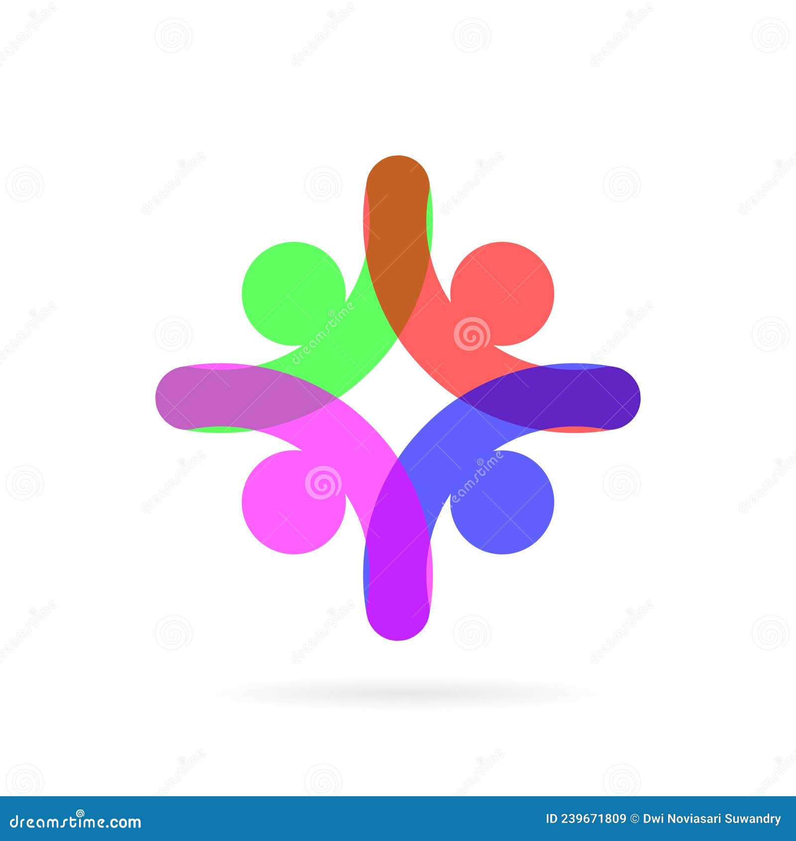 Water Collor People Team Logo Stock Vector - Illustration of interlaced ...