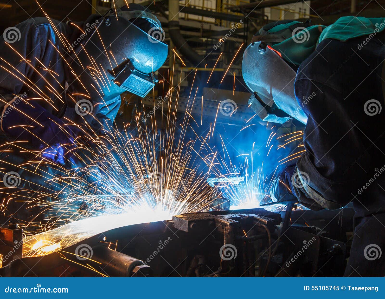 Team work welder stock image. Image of steel, welding - 55105745