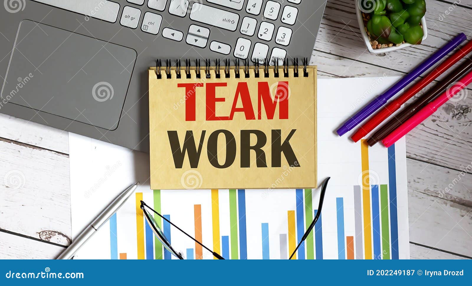 TEAM WORK Written on a Notepad with Office Tools,business Concept Stock ...