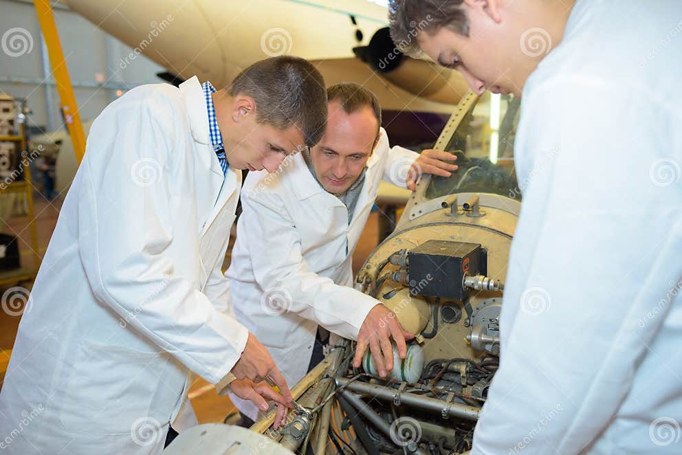 Team Workers Aerospace Engineers Stock Image - Image of tool ...