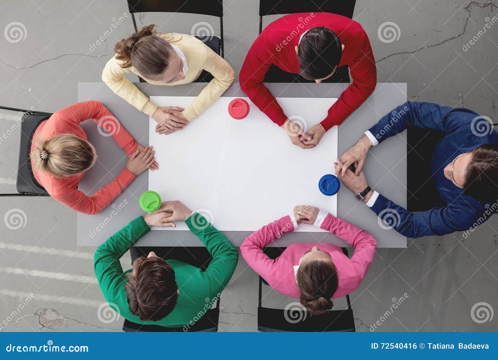 Team of Workers Around the Table Stock Photo - Image of strategy ...