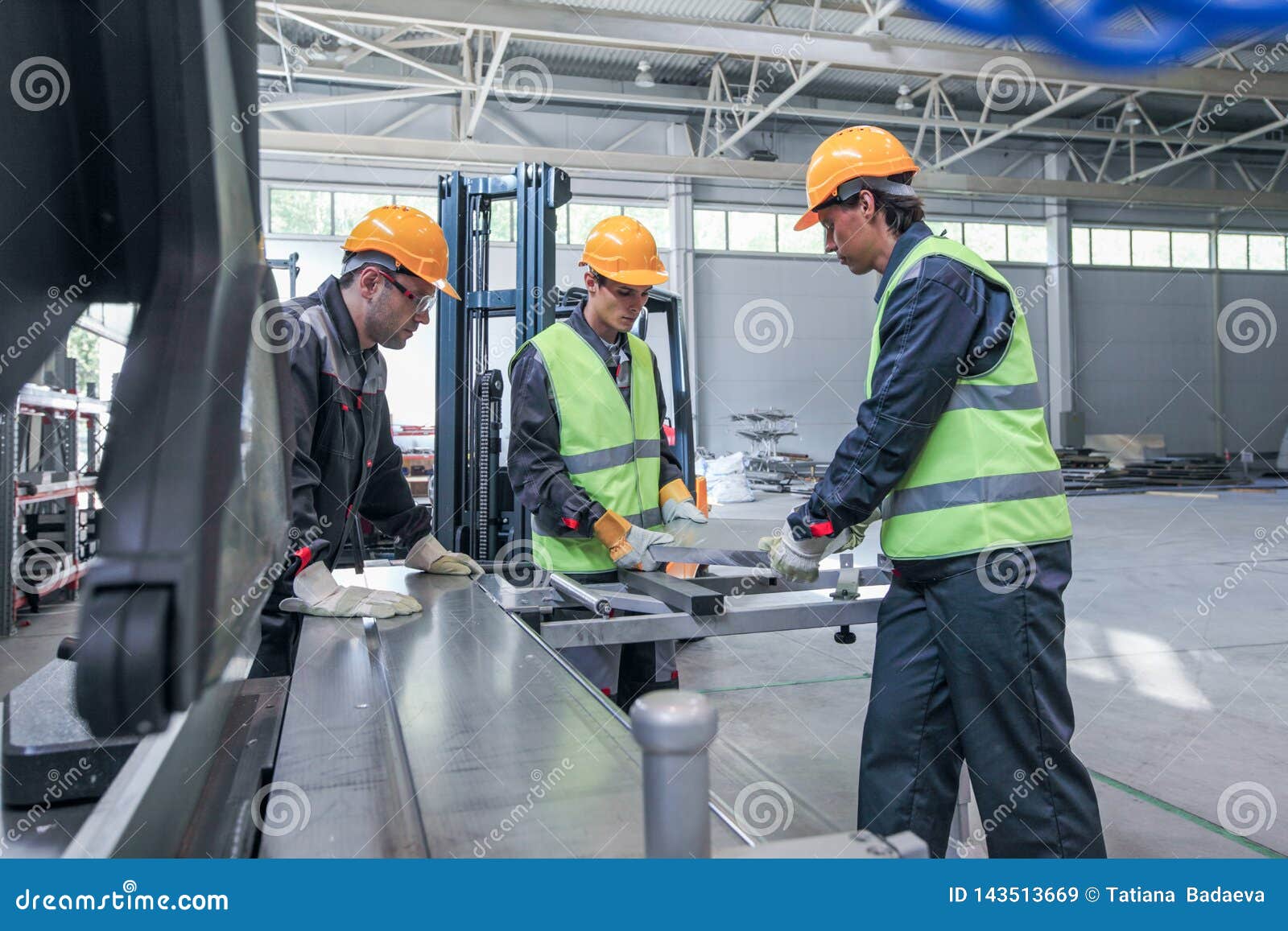 Team of Workers in CNC Factory Stock Image - Image of caucasian ...