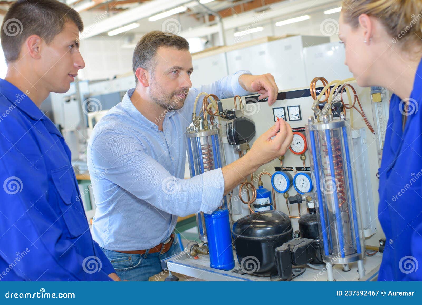 Team Workers Learning Complex Components Stock Image - Image of ...