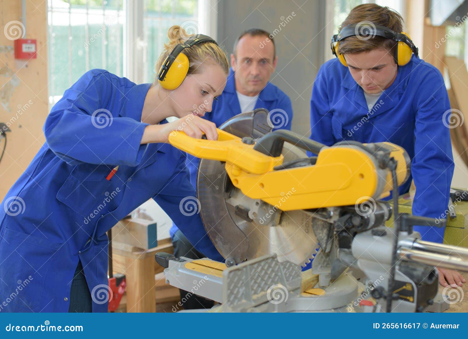 Team Workers - Power Saw Machinery Stock Image - Image of learn ...