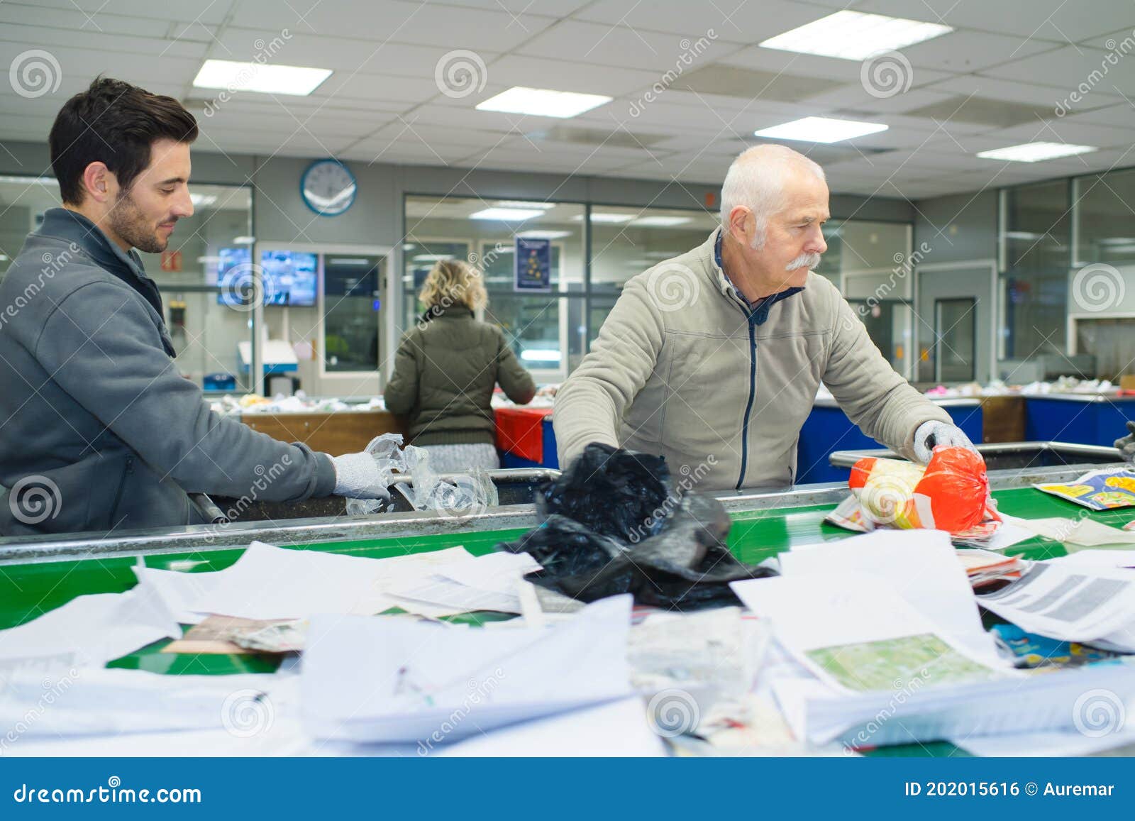 Team workers sorting waste stock photo. Image of garbage - 202015616