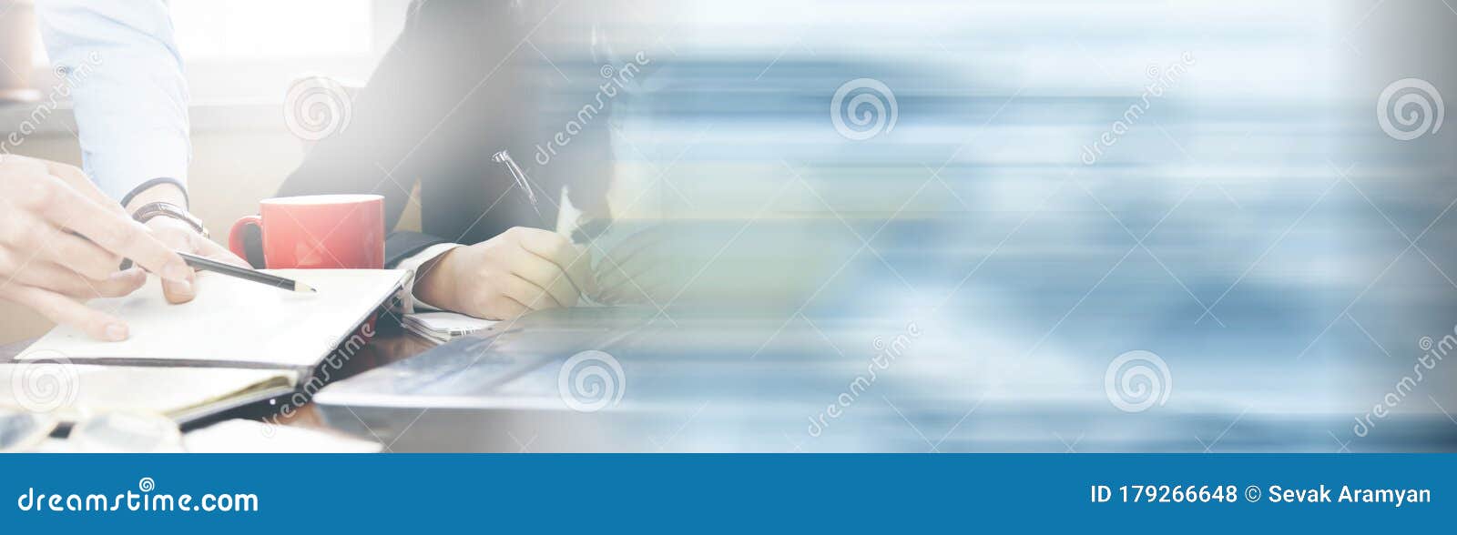 Team Working with Documents at Business Meeting Stock Photo - Image of ...