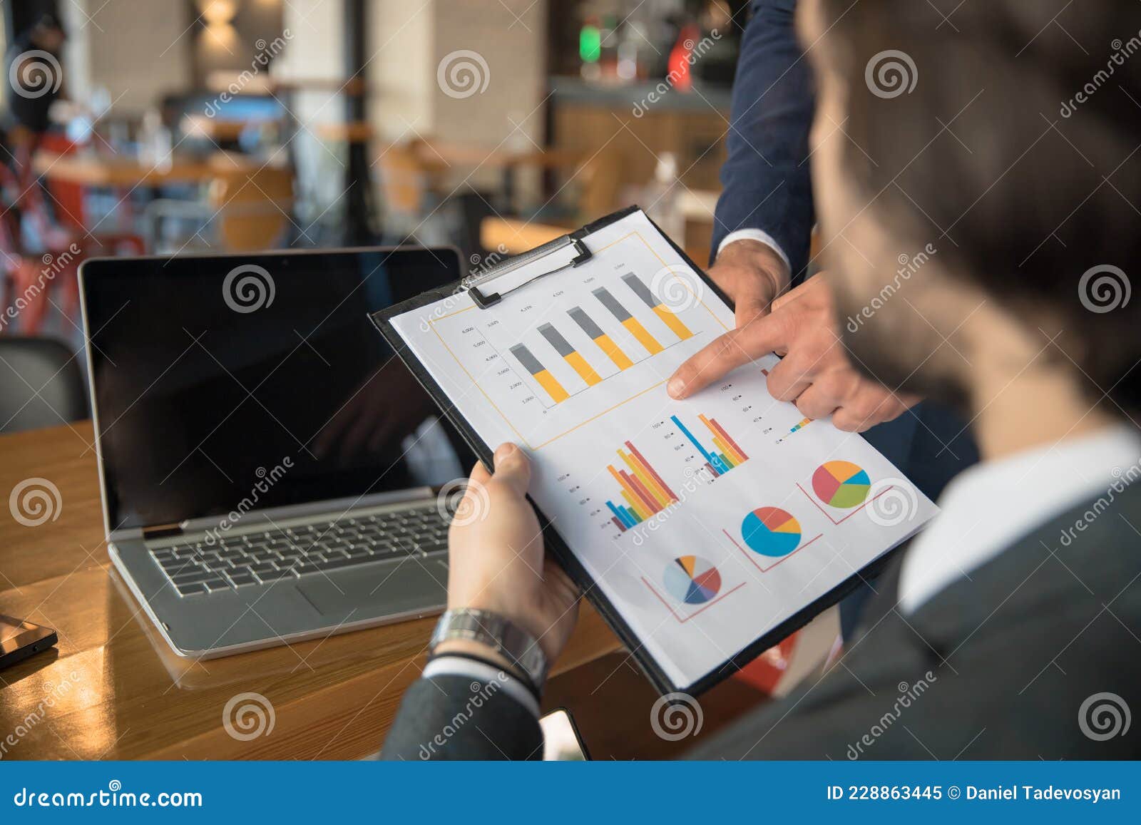 Team Working in Graph in Office Stock Image - Image of office, teamwork ...