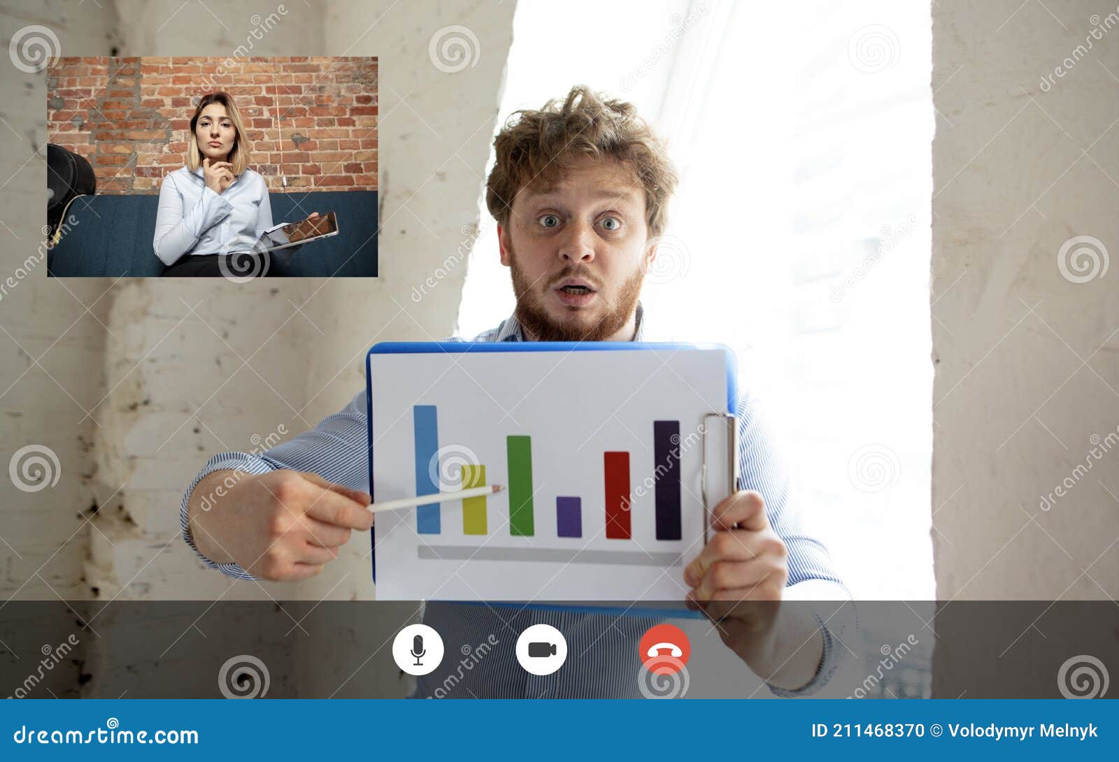 Team Working by Group Video Call Share Ideas Brainstorming Use Video ...