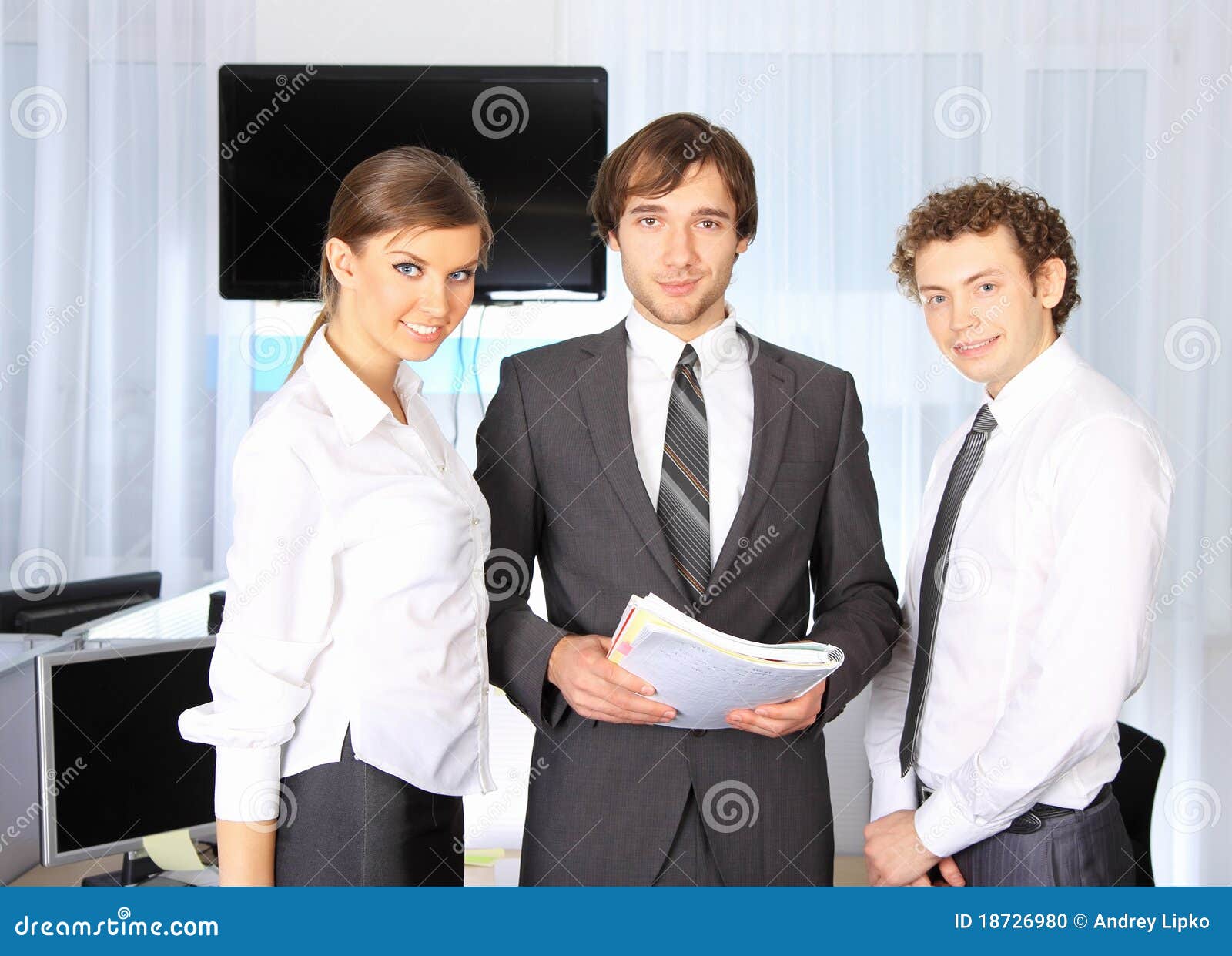 Team working at office stock photo. Image of male, colleagues - 18726980