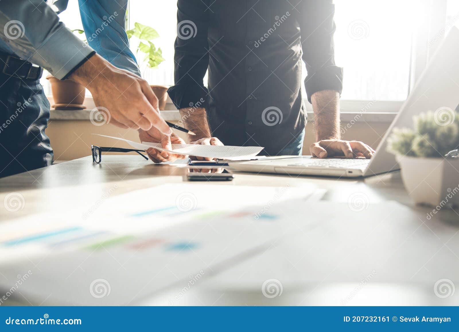 Team Working in Office Desk Stock Image - Image of desk, document ...
