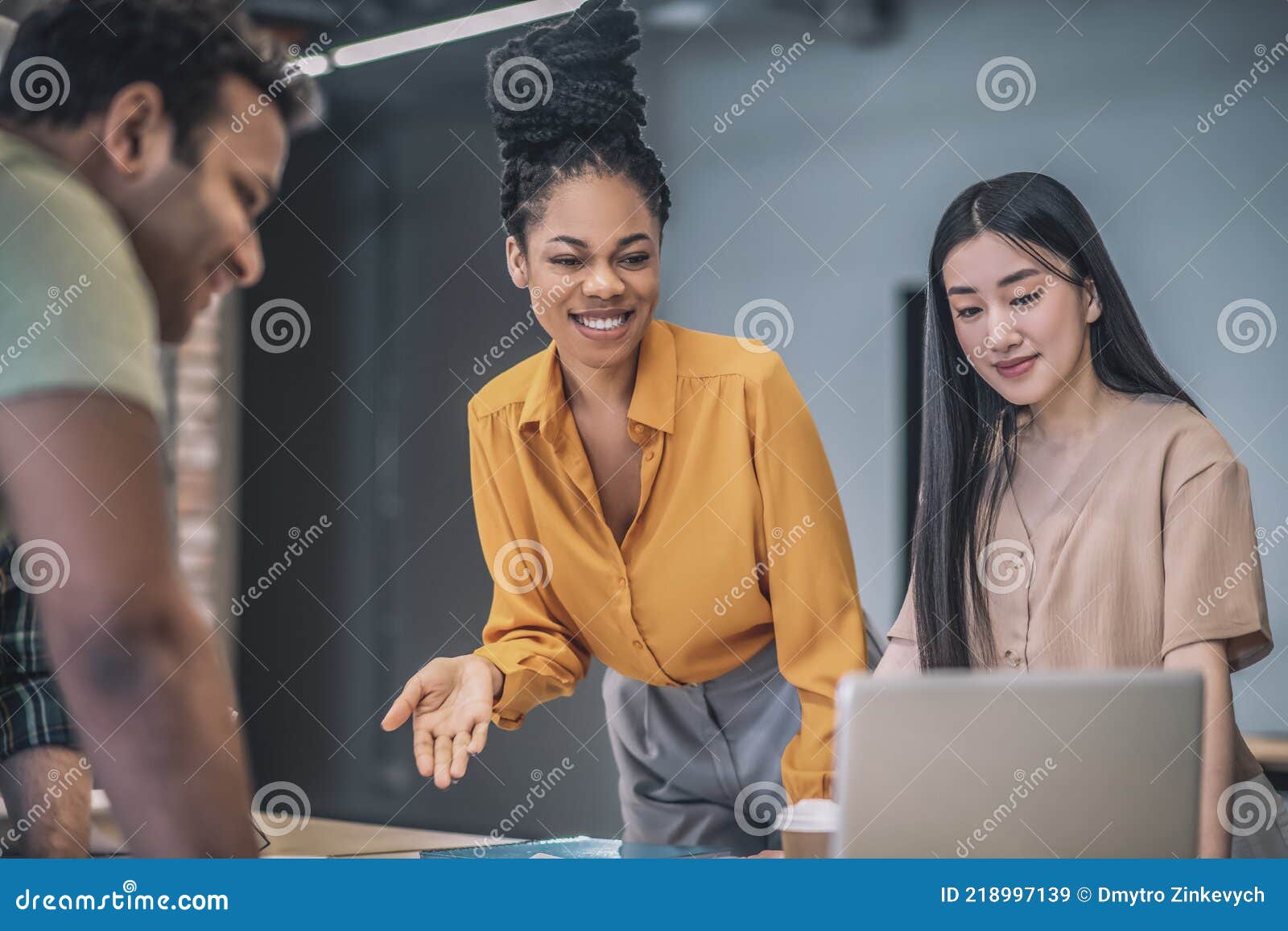 Team Working on a Project and Looking Involved Stock Image - Image of ...