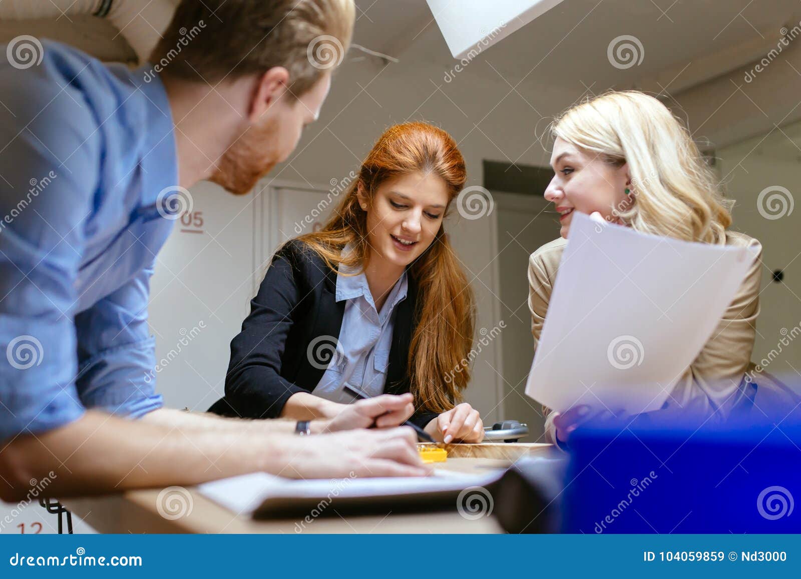 Team Working on Project Together Stock Image - Image of ideas ...