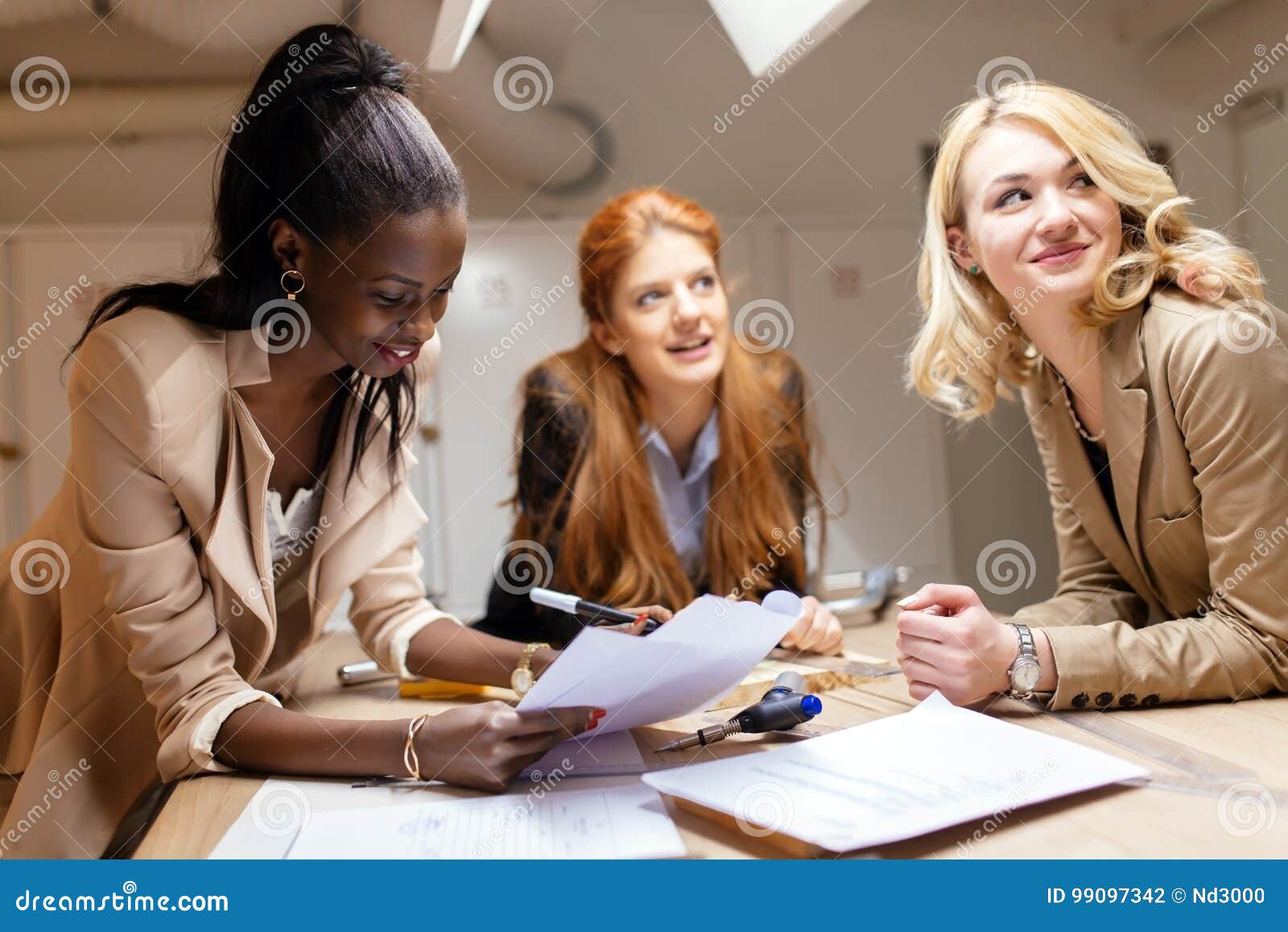 Team Working on Project Together Stock Photo - Image of equipment ...