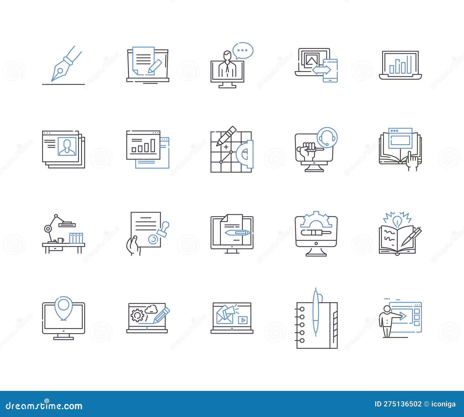 Team Workshop Outline Icons Collection. Workshop, Team, Training ...