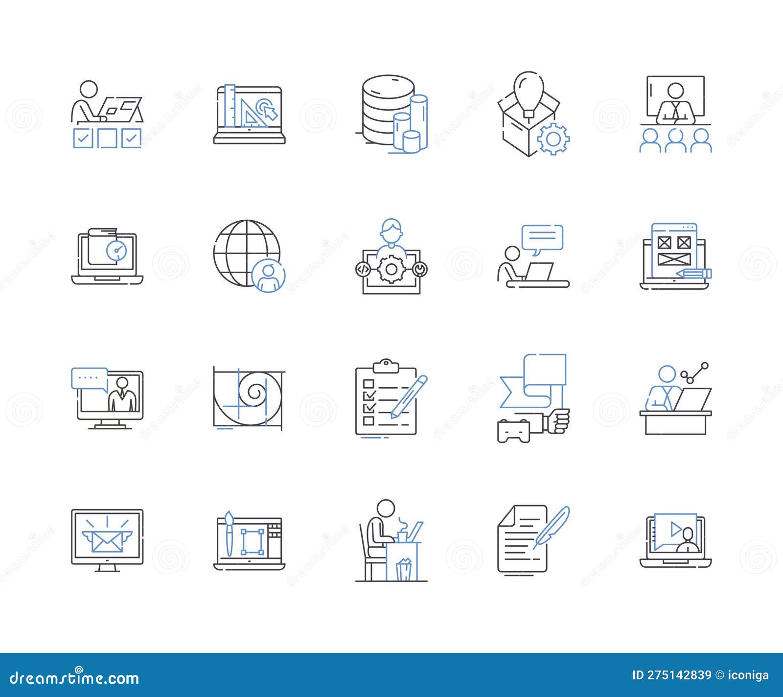 Team Workshop Outline Icons Collection. Workshop, Team, Training ...