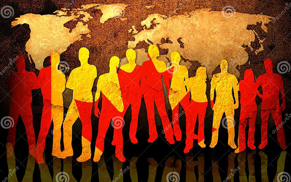 Team and world map stock illustration. Illustration of flag - 3165601