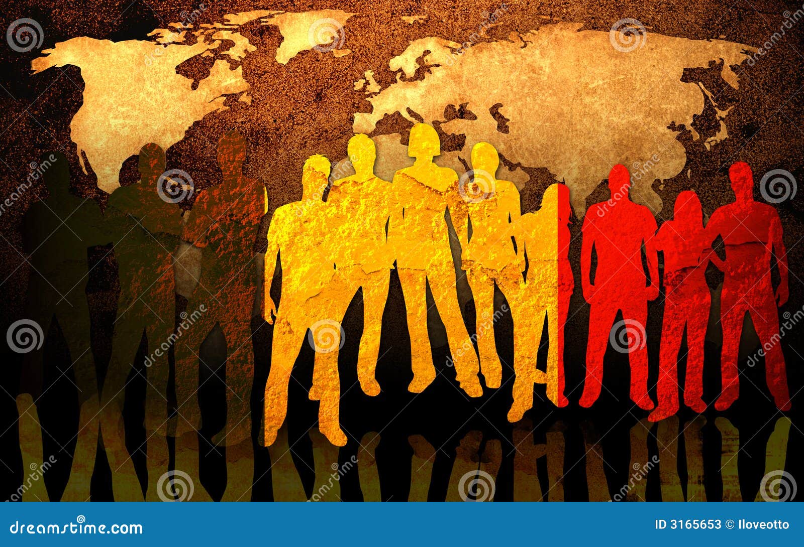 Team and world map stock illustration. Illustration of person - 3165653