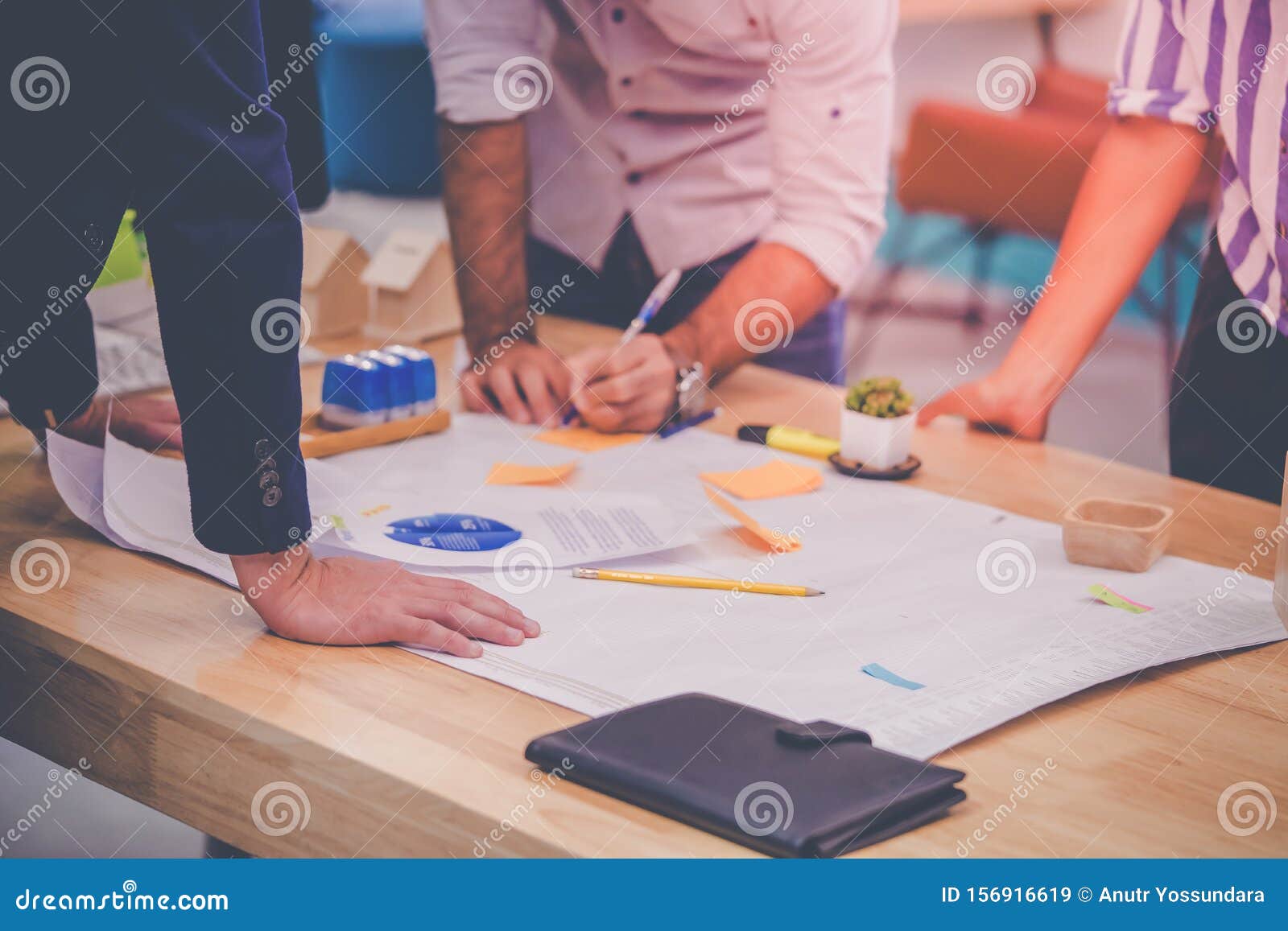 Team of Architect Designer is Brainstorming in Office Stock Image ...