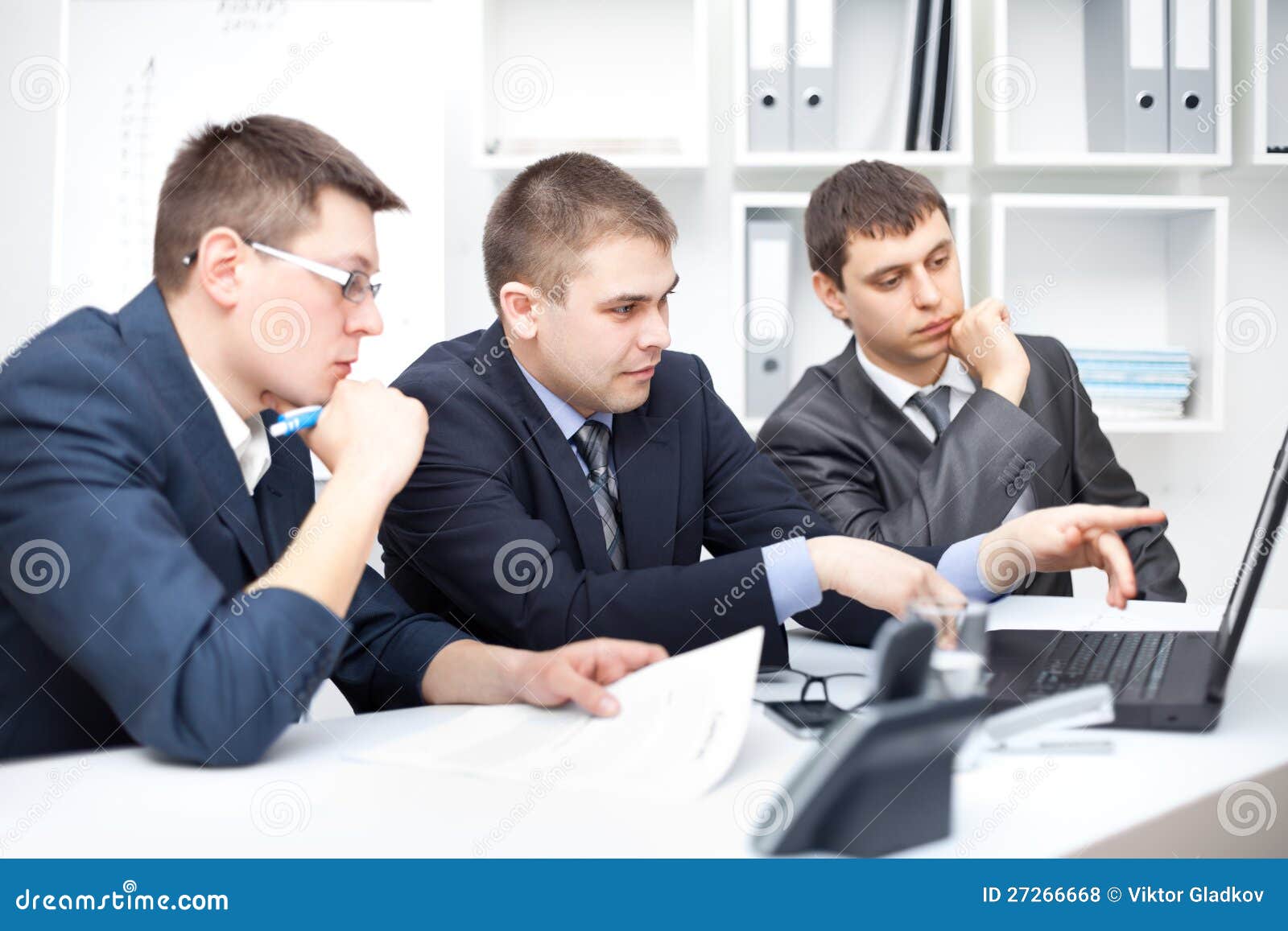 Team of Young Business Men Working Stock Photo - Image of adult ...
