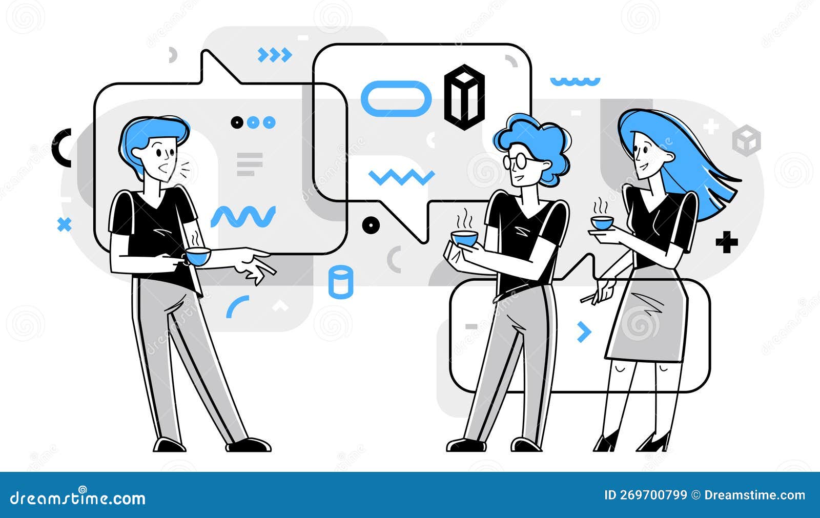 Team of Young People Having a Discussion about Solving Some Problems in ...