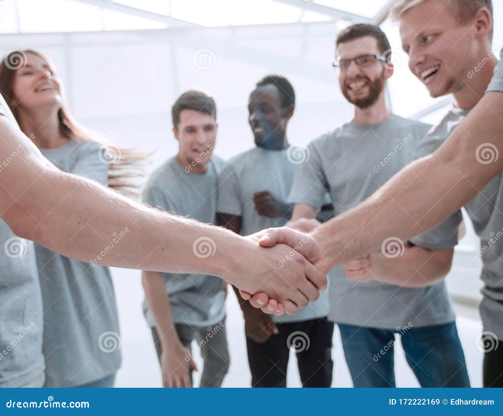 Team of Young People Supporting of the Leaders Stock Image - Image of ...