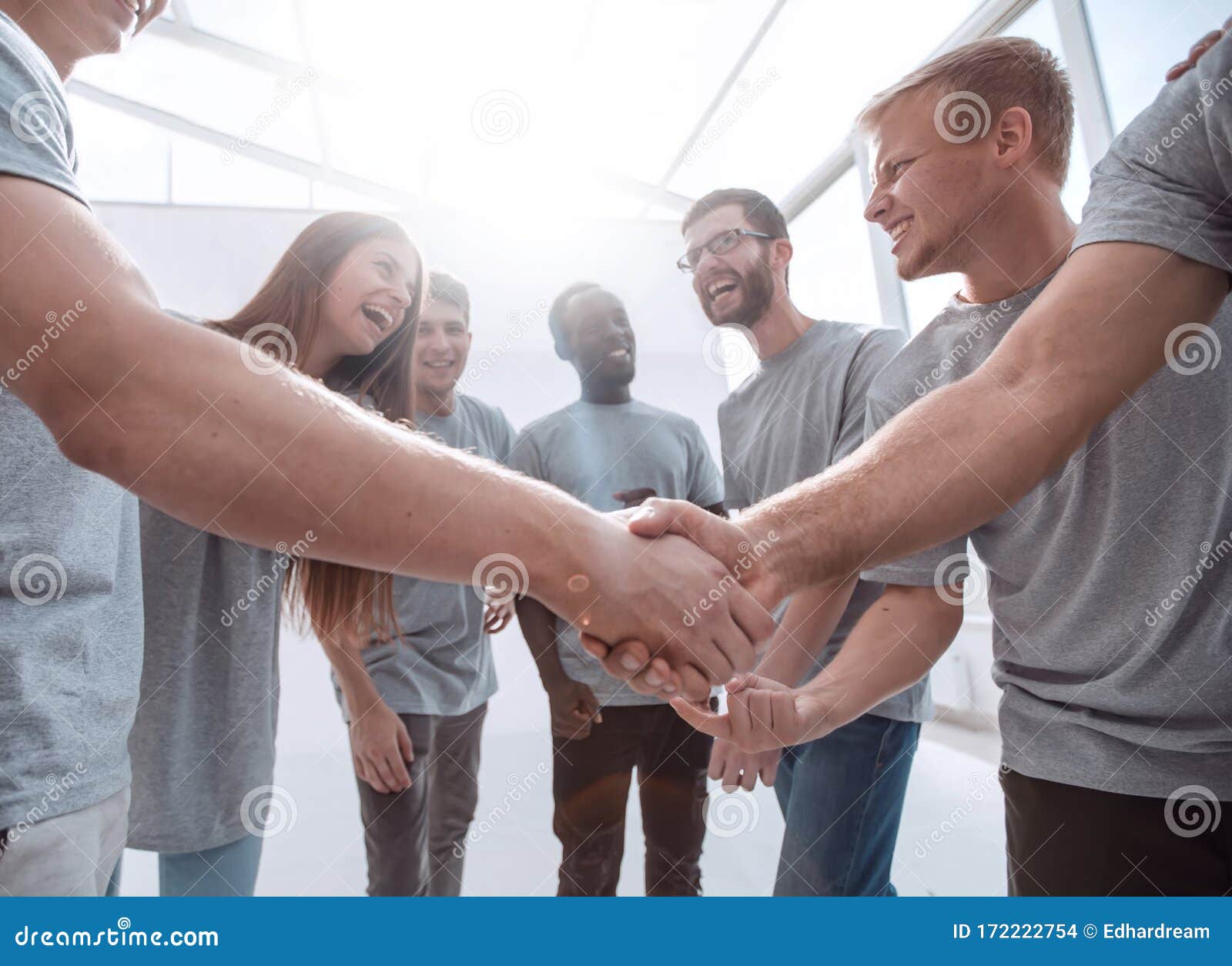 Team of Young People Supporting of the Leaders Stock Photo - Image of ...