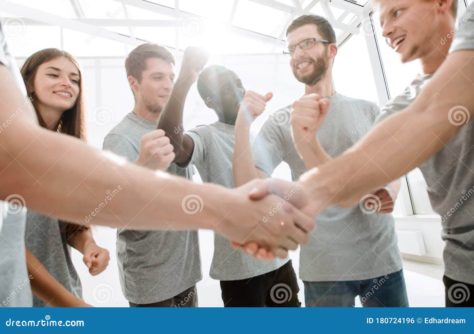 Team of Young People Supporting of the Leaders Stock Photo - Image of ...