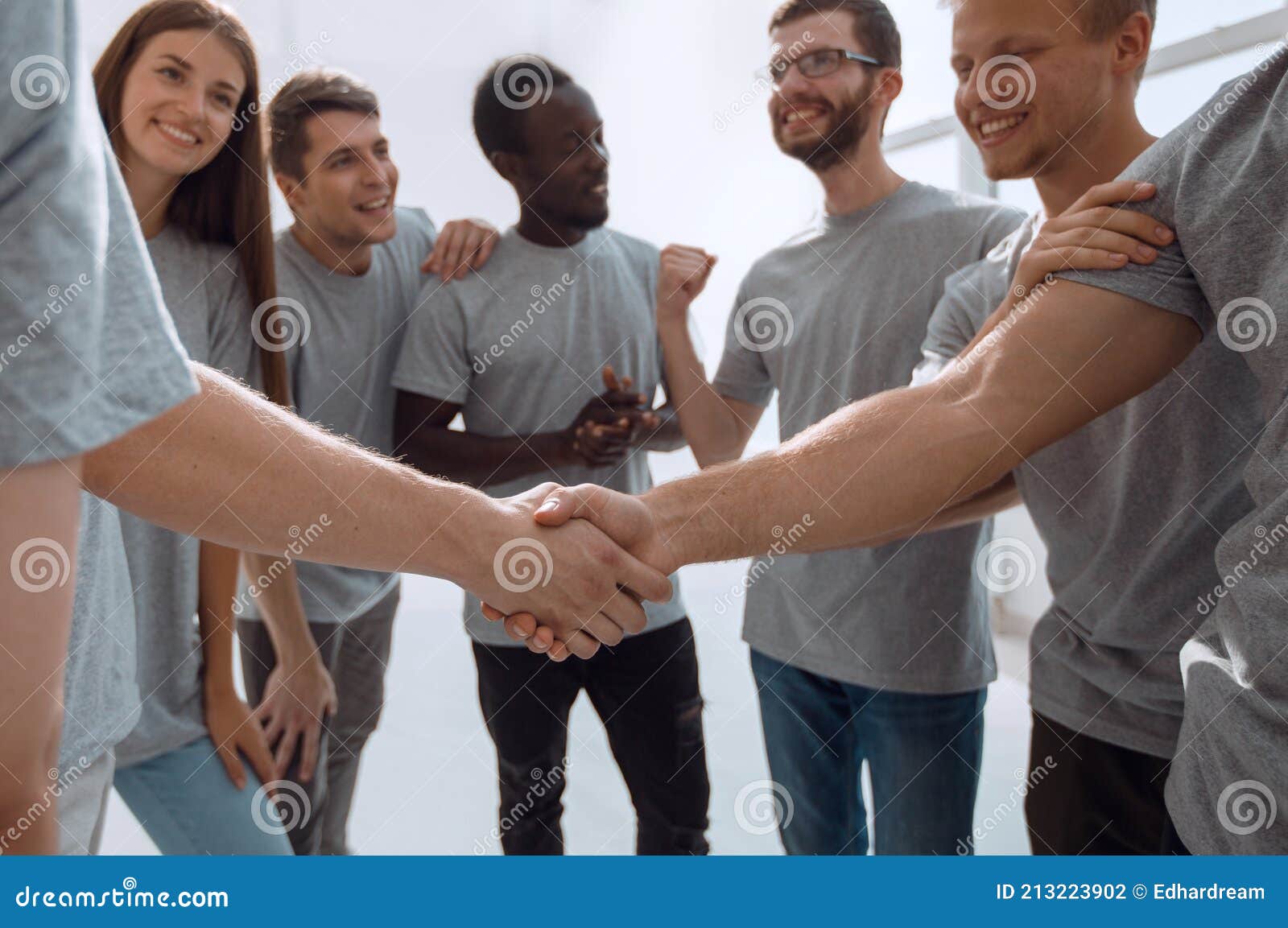 Team of Young People Supporting of the Leaders Stock Photo - Image of ...