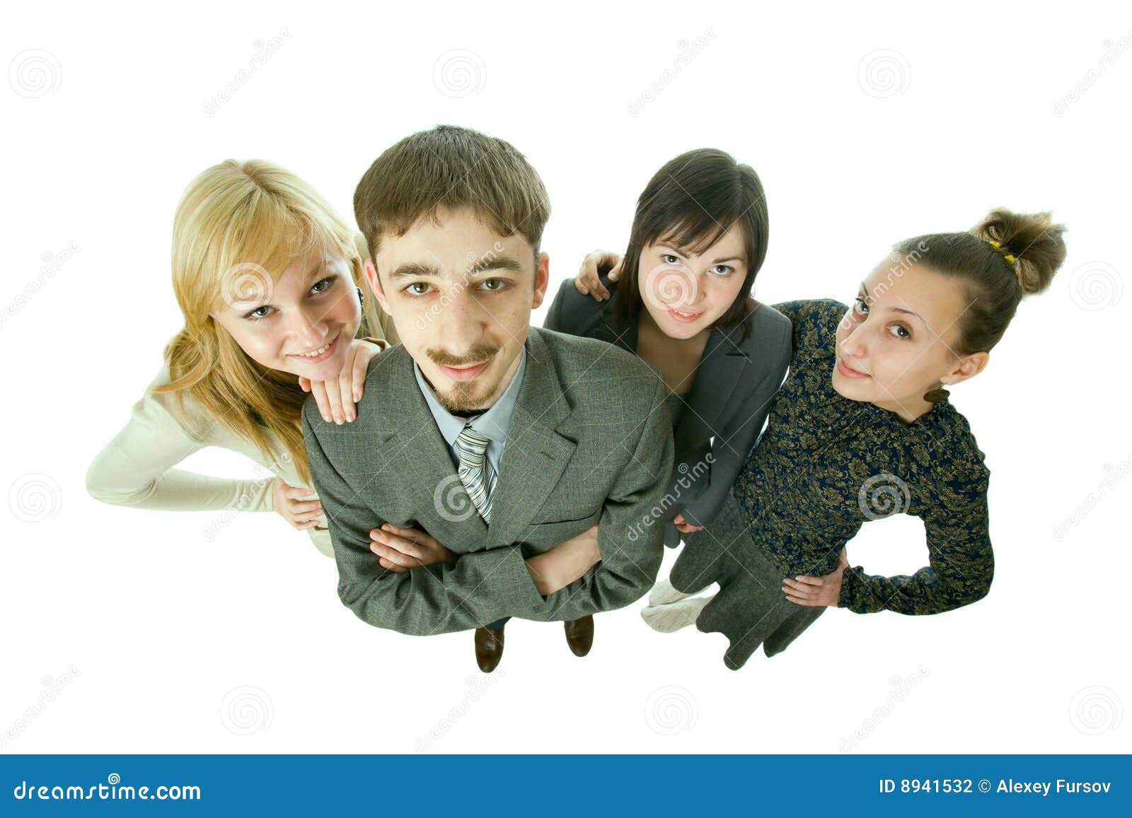 A Team of Young People. Top View. Stock Photo - Image of friends, smile ...