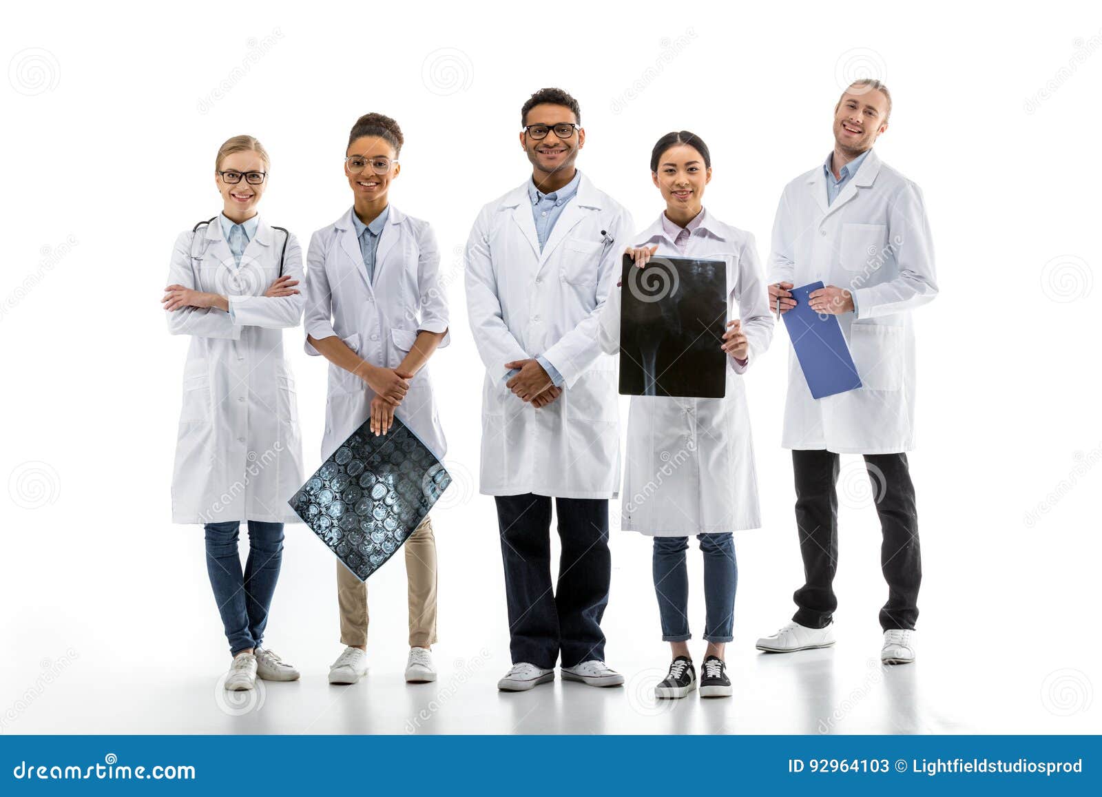 Team of Young Professional Doctors Standing Together Stock Image ...