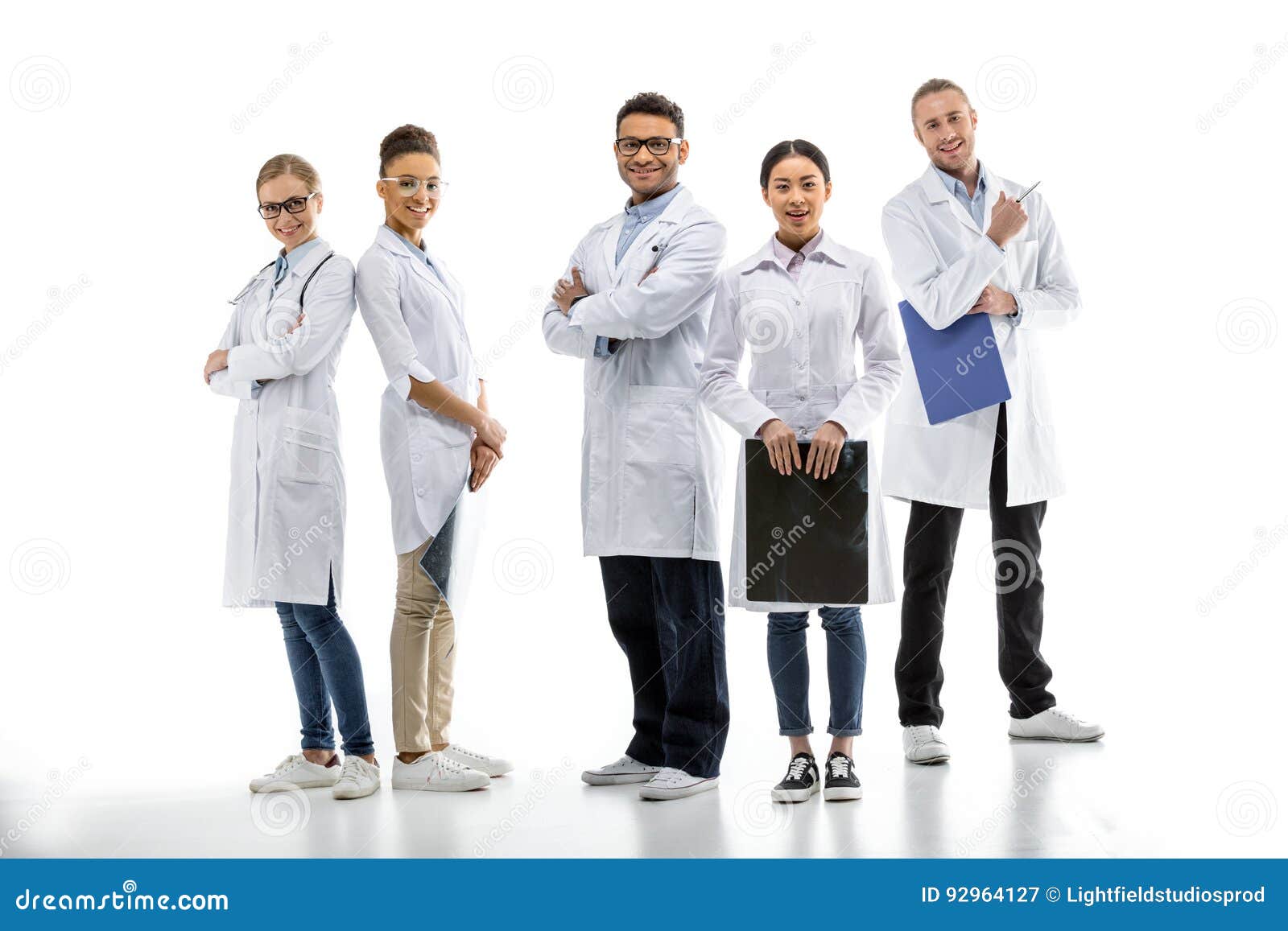 Team of Young Professional Doctors Standing Together Stock Image ...