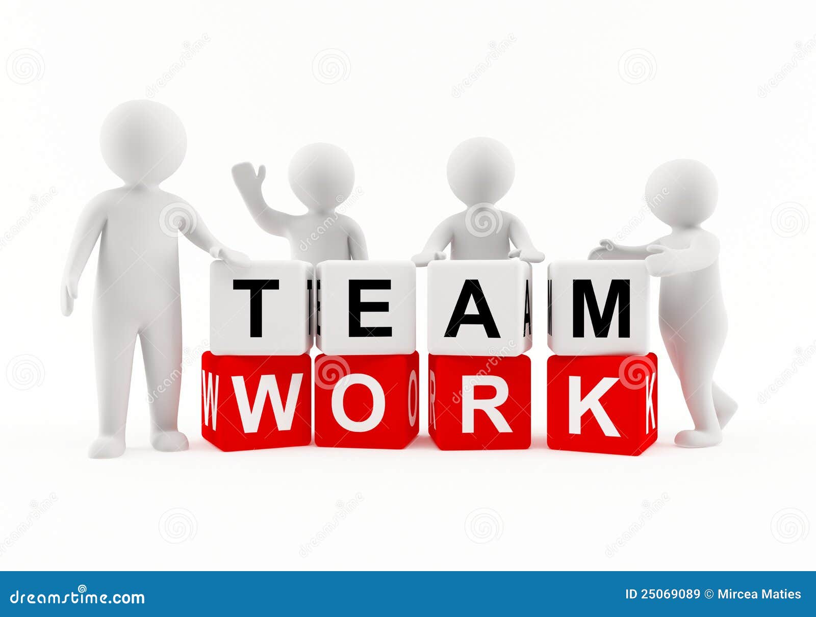 Teamarbeit der Leute 3D stock abbildung. Illustration von leer - 25069089