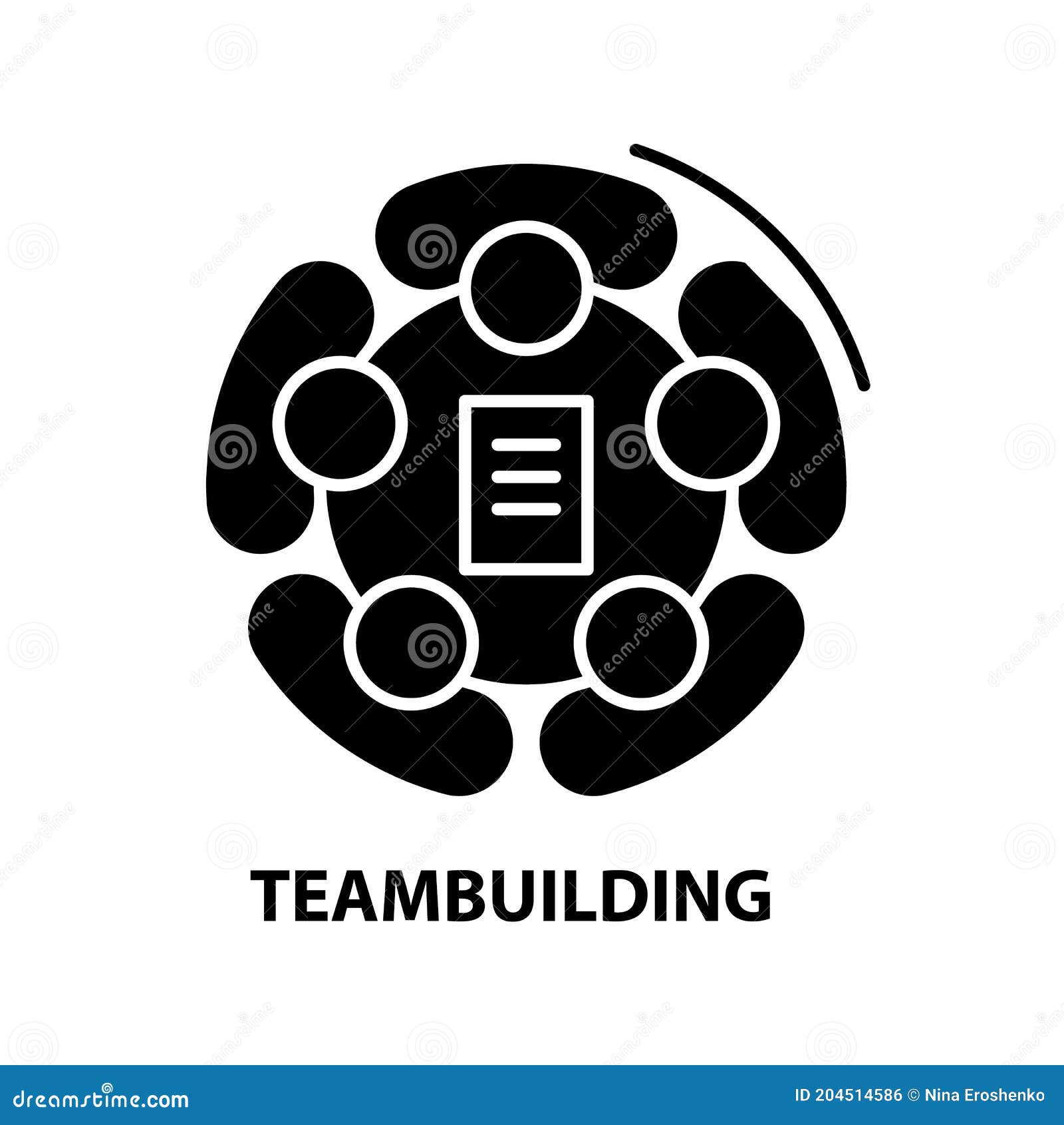 Teambuilding Icon, Black Vector Sign with Editable Strokes, Concept ...