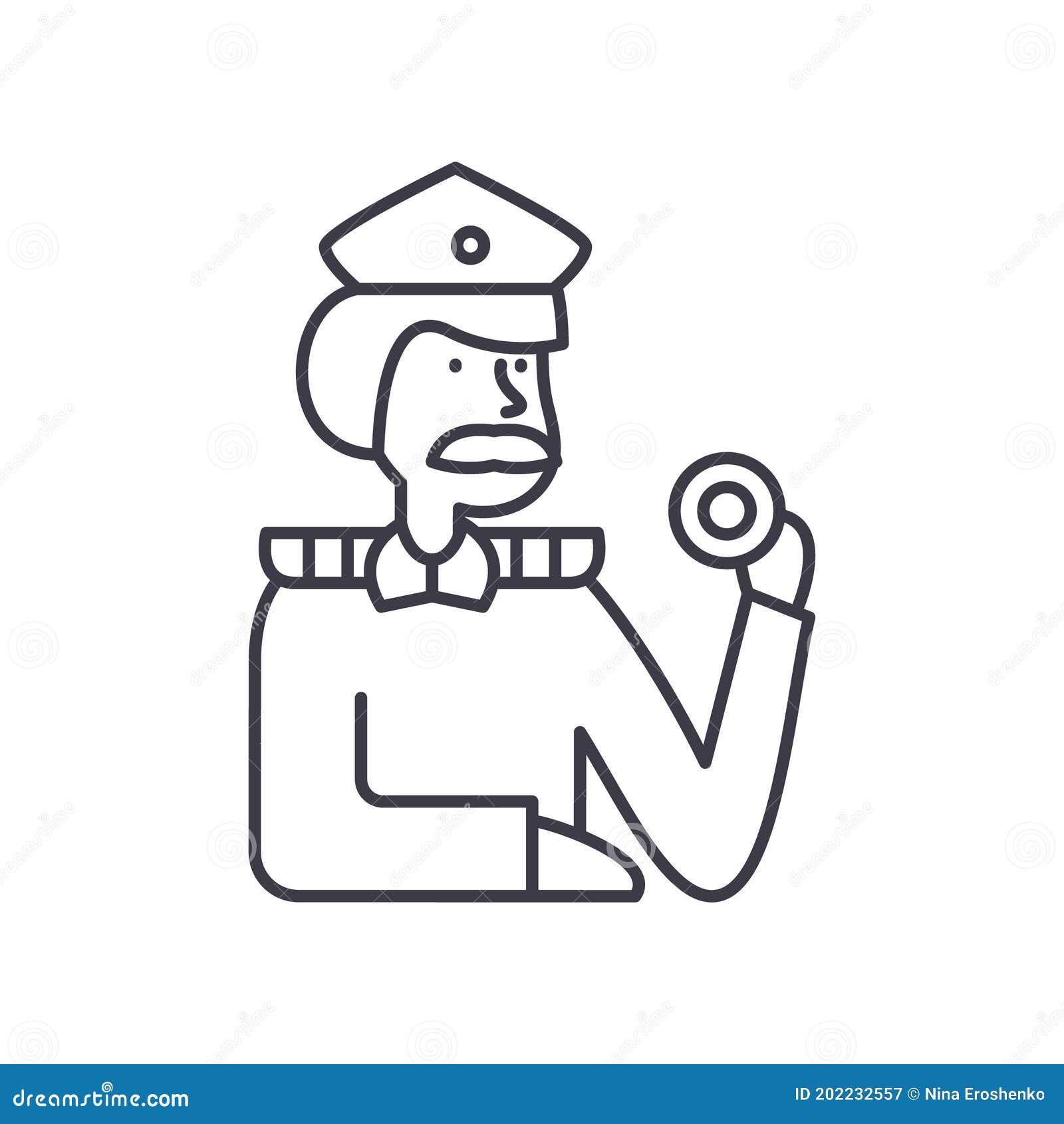 Teamcaptain Icon, Linear Isolated Illustration, Thin Line Vector, Web ...