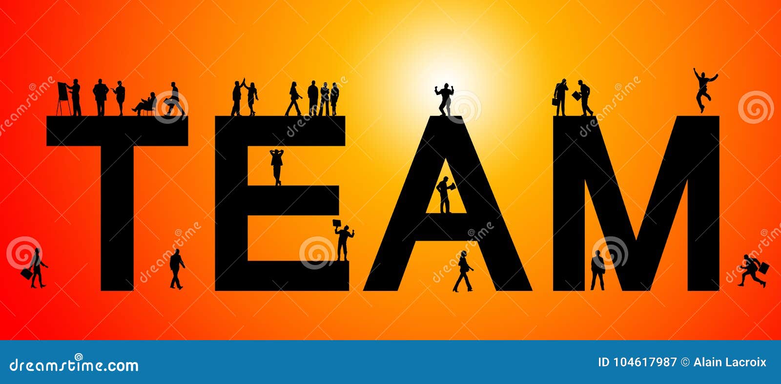 Teamgeist, Der Zusammenarbeitet Stock Abbildung - Illustration von ...