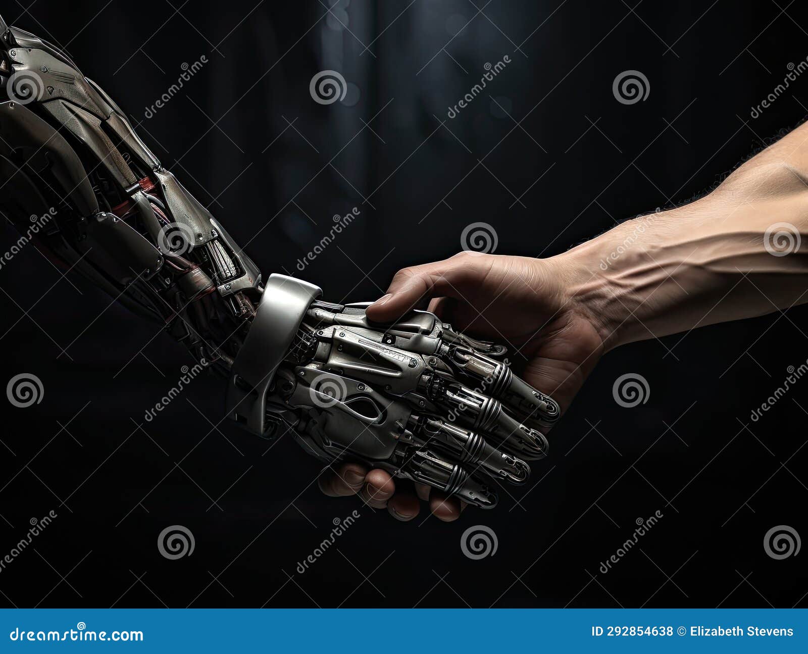 Teaming up with a robot stock illustration. Illustration of communicate ...