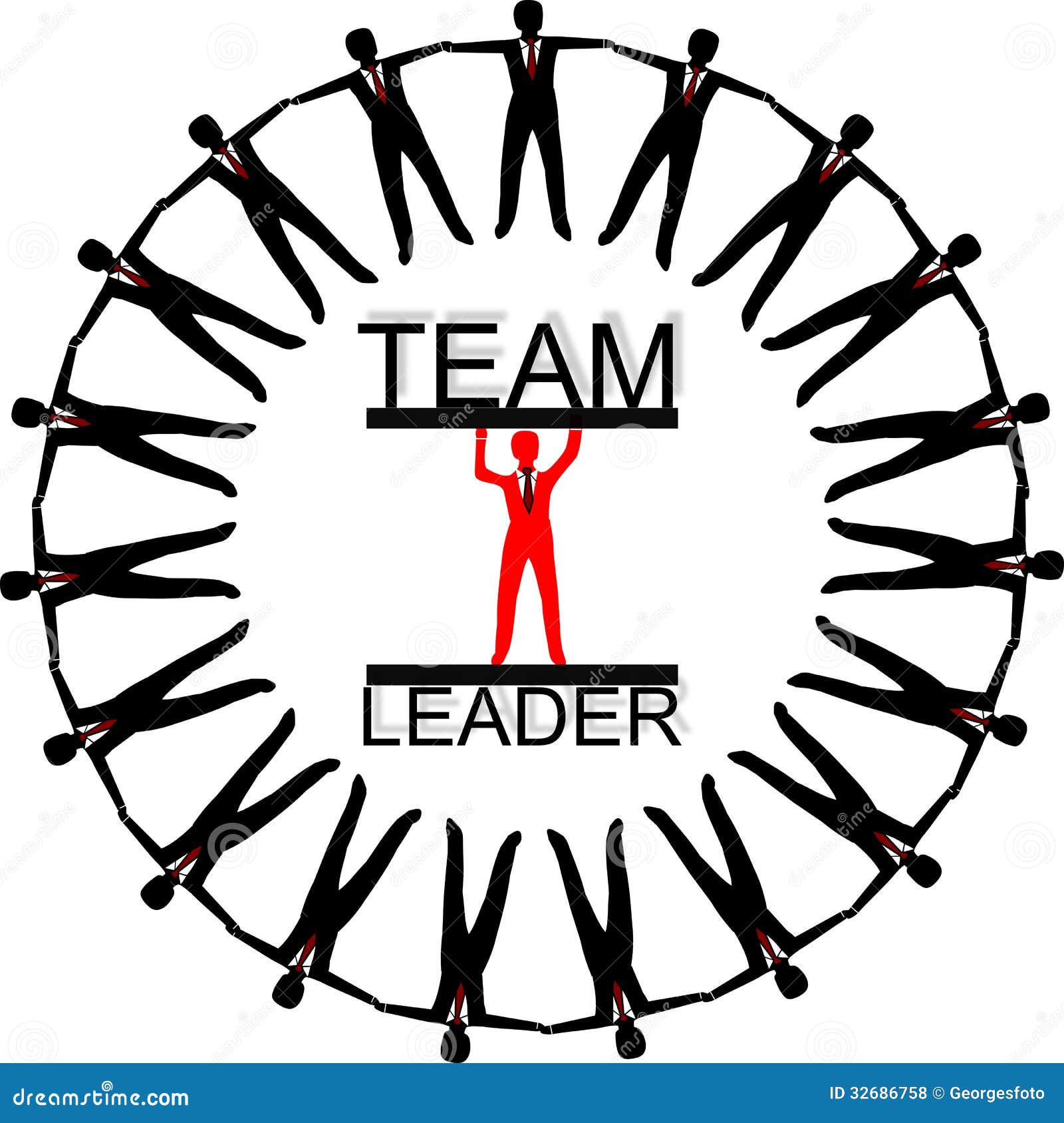 Teamleider stock illustratie. Illustration of aanhanger - 32686758