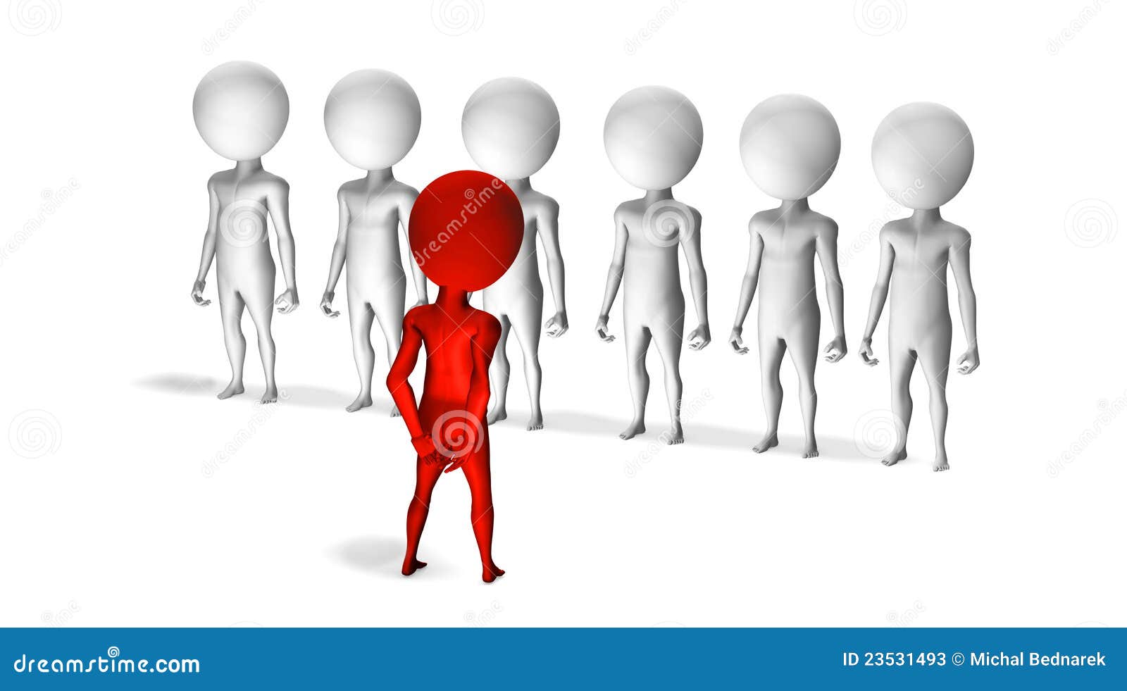 Teamleiter und seine Leute stock abbildung. Illustration von geläufig ...