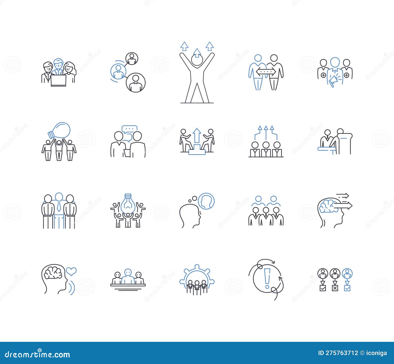Teammates Line Icons Collection. Supportive, Collaborative, Encouraging ...